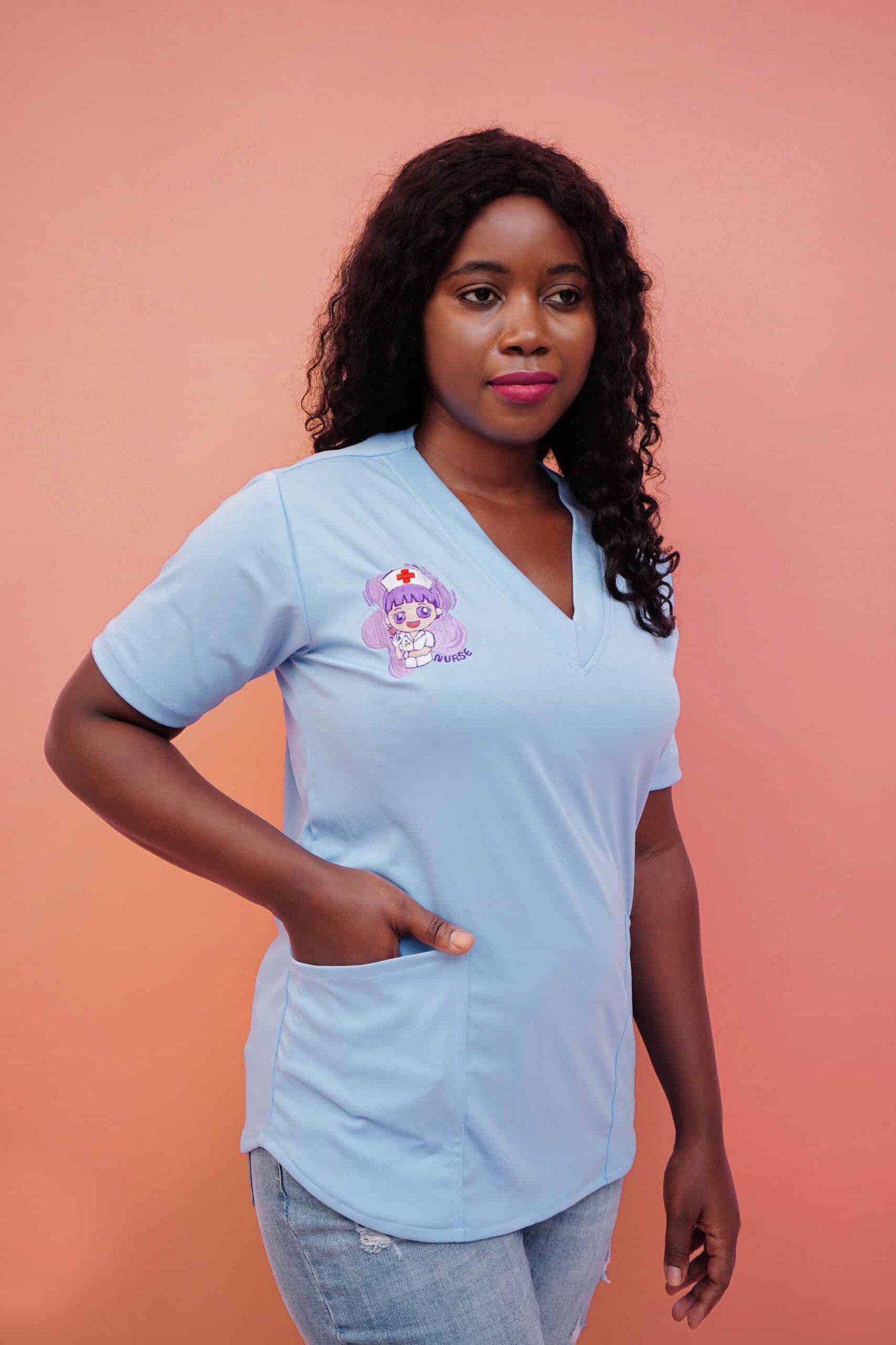 Scrub Top for Doctors | With Your Custom Logos | Stretchable