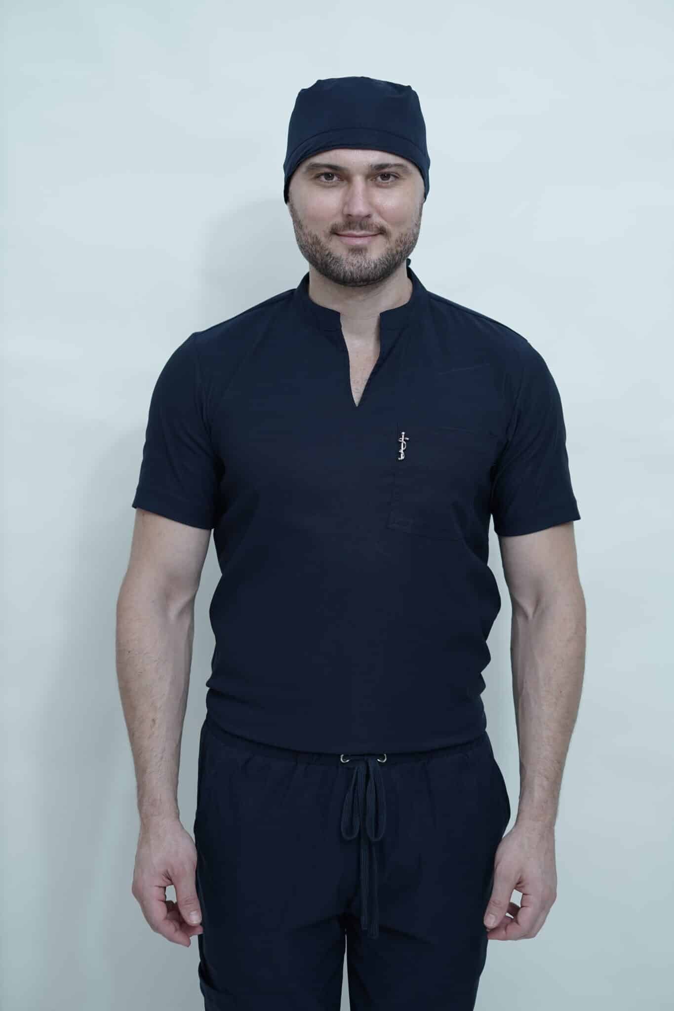Doctor Scrub Cap | Navy Blue | Stretchable - Sashafe